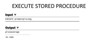Teori 4 stored procedure | PPTX