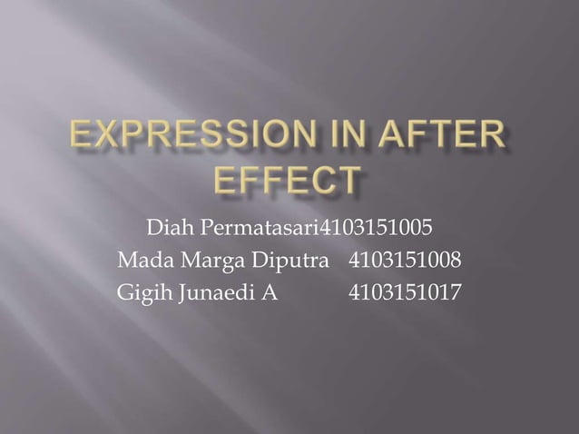 After Effect Expression | PPTX
