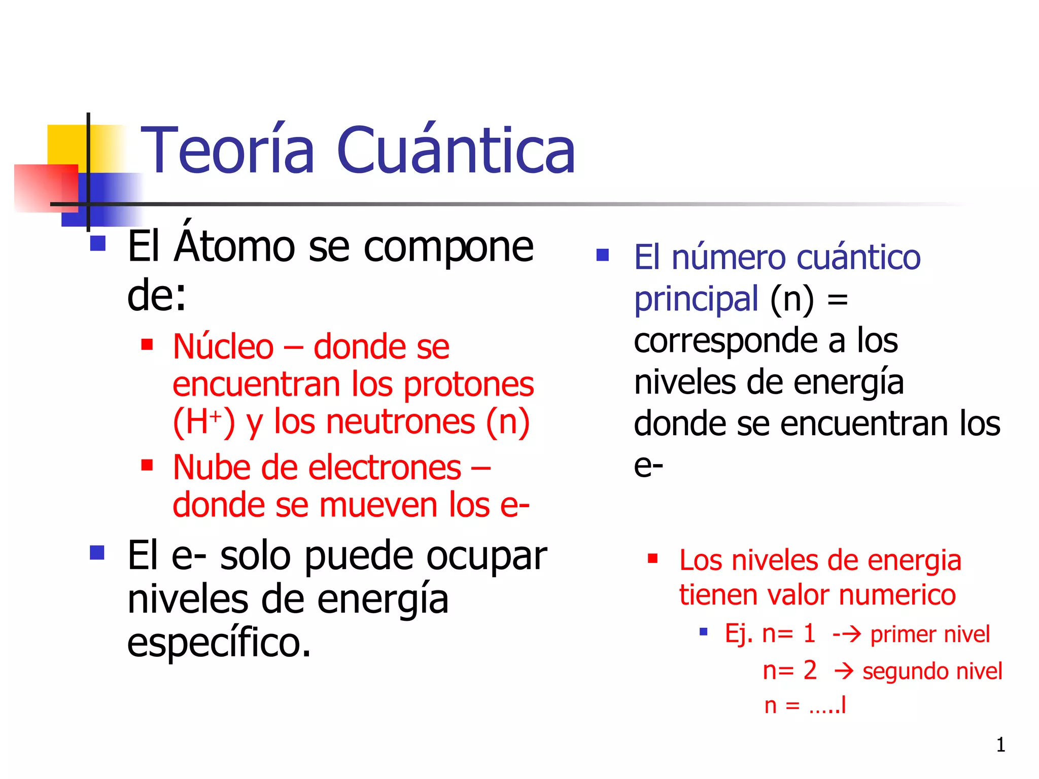 Teoria Cuantica | PPT