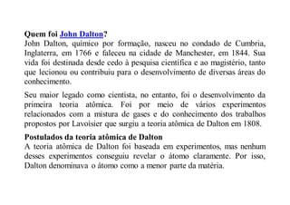 Teoria atômica de dalton | DOCX
