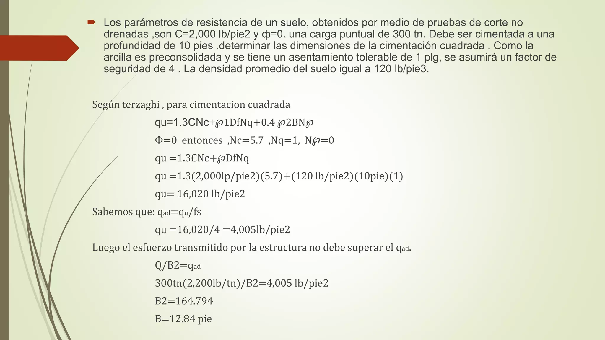Teoria capacidad de carga terzaghi | PPTX | Geology | Science