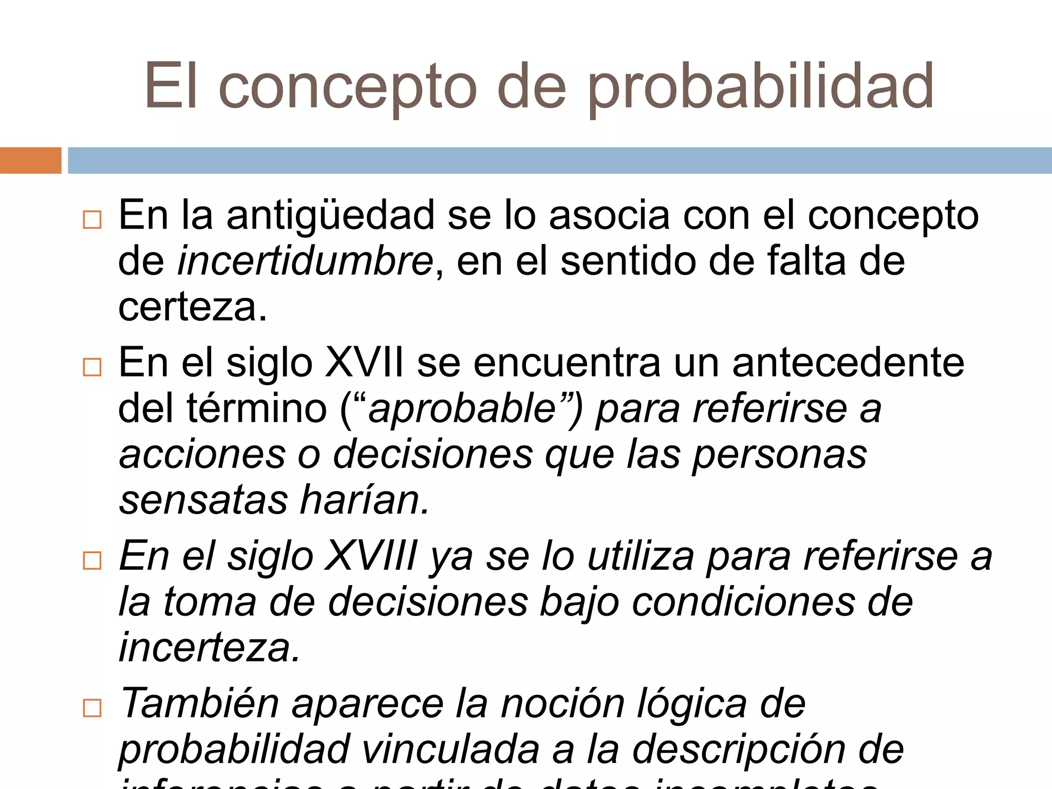 Teoria conceptos de probabilidad | PPT