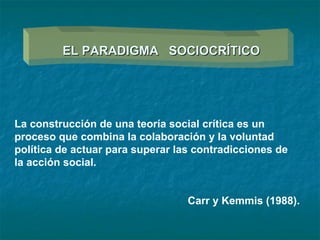 Teoria Critica En Educacion Y En Las Ciencias Sociales | PPT
