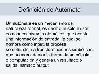 Teoria de automatas | PPTX