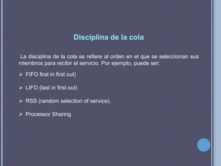 Teoria de colas exposicion | PPTX