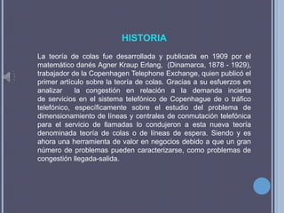 Teoria de colas exposicion | PPTX