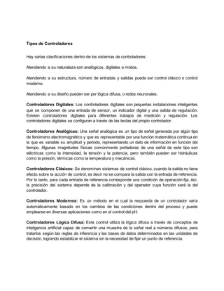 Tipos de controlador | DOCX