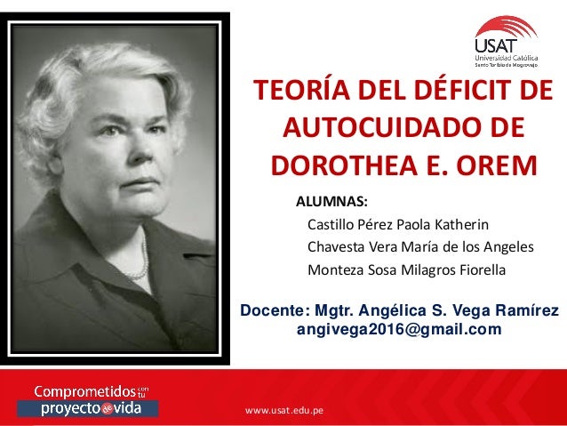 Teoría de Dorothea Orem