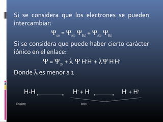 Teoria de enlace valencia | PPT