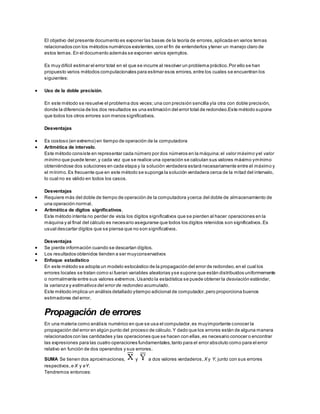 Teoria de errores analisis numerico. | DOCX | Physics | Science