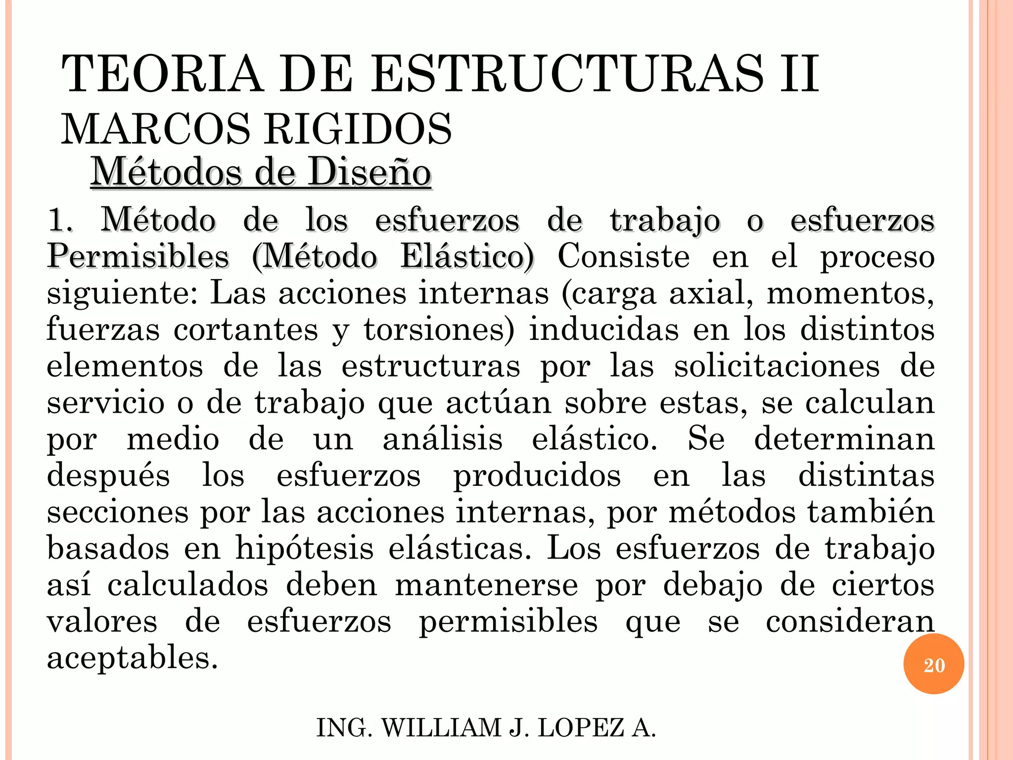 TEORIA DE ESTRUCTURAS II - MARCOS RIGIDOS | PPT