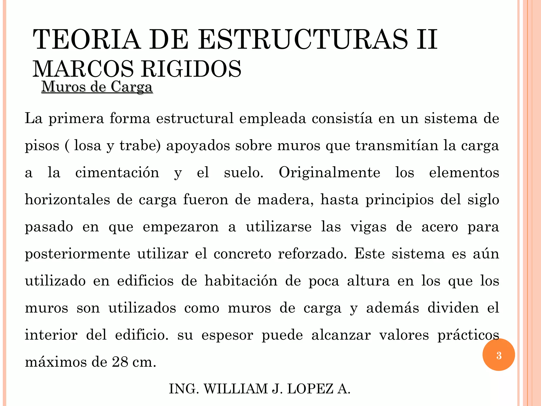 TEORIA DE ESTRUCTURAS II - MARCOS RIGIDOS | PPT