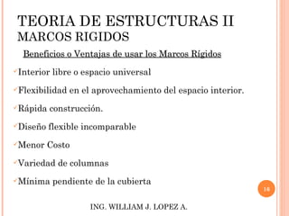 TEORIA DE ESTRUCTURAS II - MARCOS RIGIDOS | PPT