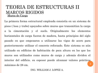 TEORIA DE ESTRUCTURAS II - MARCOS RIGIDOS | PPT