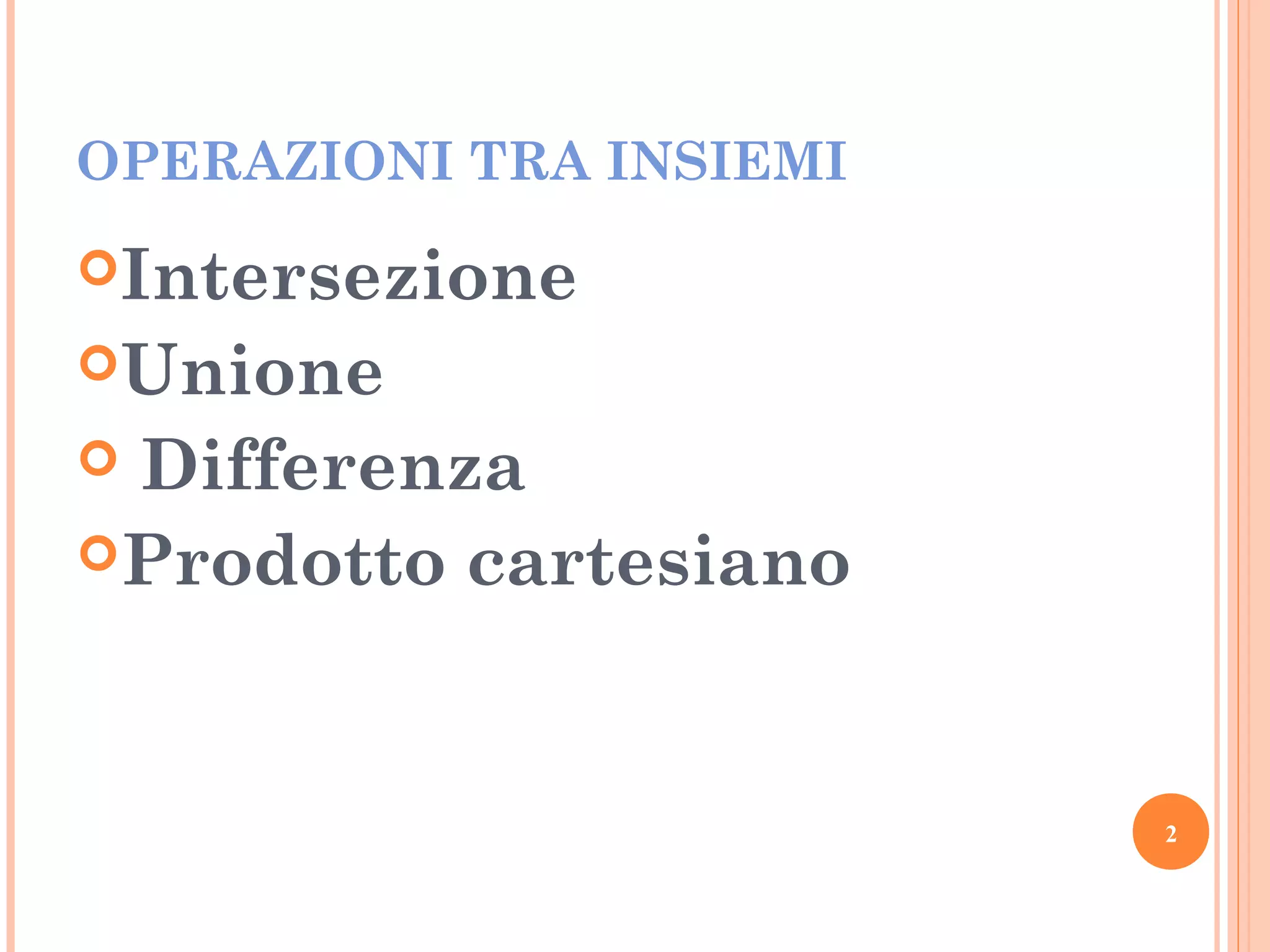 Teoria degli insiemi | PPT