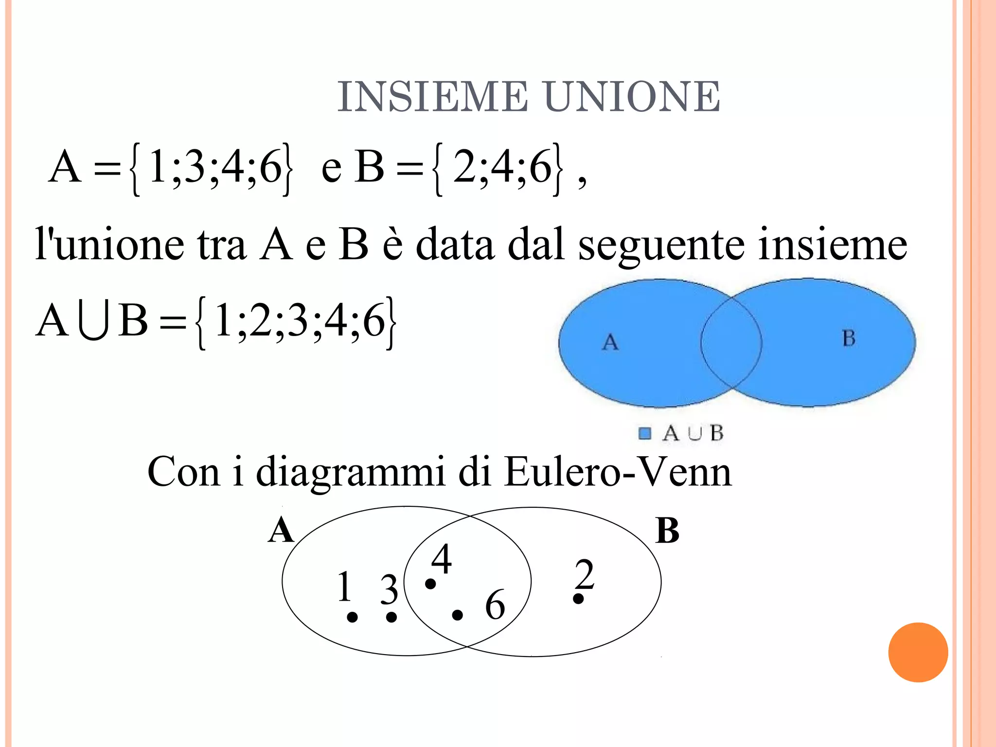 Teoria degli insiemi | PPT