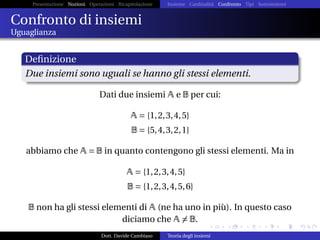 Teoria degli Insiemi | PDF