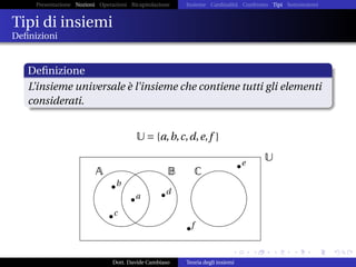 Teoria degli Insiemi | PDF