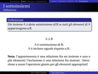 Teoria degli Insiemi | PDF