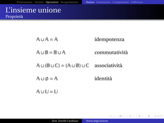 Teoria degli Insiemi | PDF