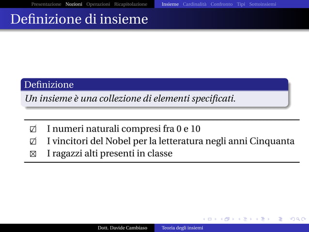 Teoria degli Insiemi | PDF