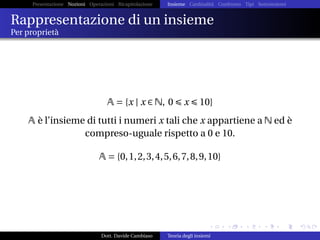 Teoria degli Insiemi | PDF