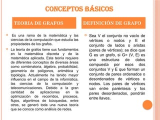 TEORIA DE GRAFOS DE INFORMATICA CAPITULO | PPTX