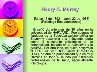 Teoria de henry murray | PPT