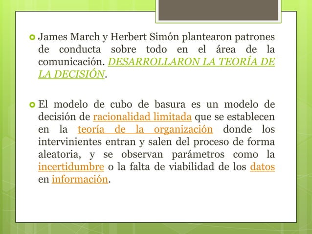 Teoria de james march | PPTX