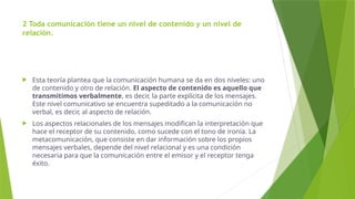 Teoría de la comunicación humana, terapia familiar | PPTX