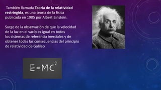 Teoria de la relatividad | PPTX