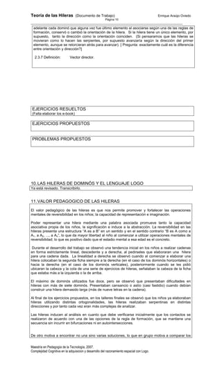 Teoria De Las Hileras | PDF