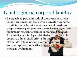Teoria de las inteligencias multiples | PPTX