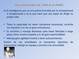 Teoria de las inteligencias multiples de howard gardner | PPTX