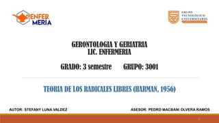 Teoría de las radicales libres (Denham Harman) | PDF