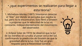 teoria de las relatividad de einstein y la luz.pptx