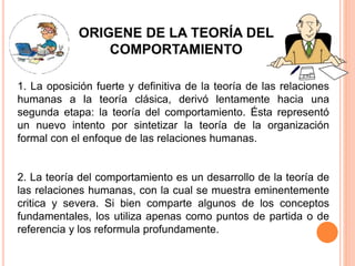 Teoria del comportamiento | PPTX