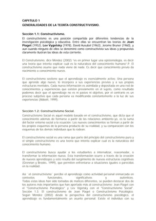Teoria del constructivismo social de lev vygotsky en comparación con la ...
