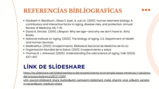 Teoría del Envejecimiento Programado: Bases Genéticas y Celulares del ...