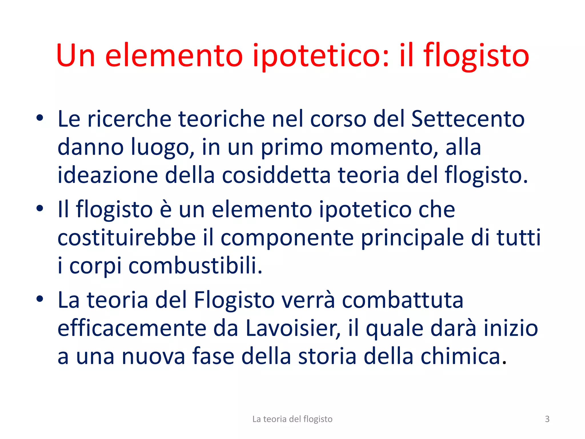 Teoria del flogisto | PPT