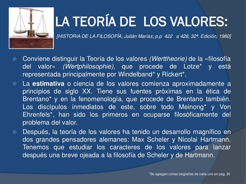 Max Scheler Nicolai Hartmann Teoría De Los Valores