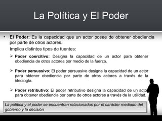 Lectura y Análisis de la Teoria del Poder y de los Sistemas Politicos | PPT