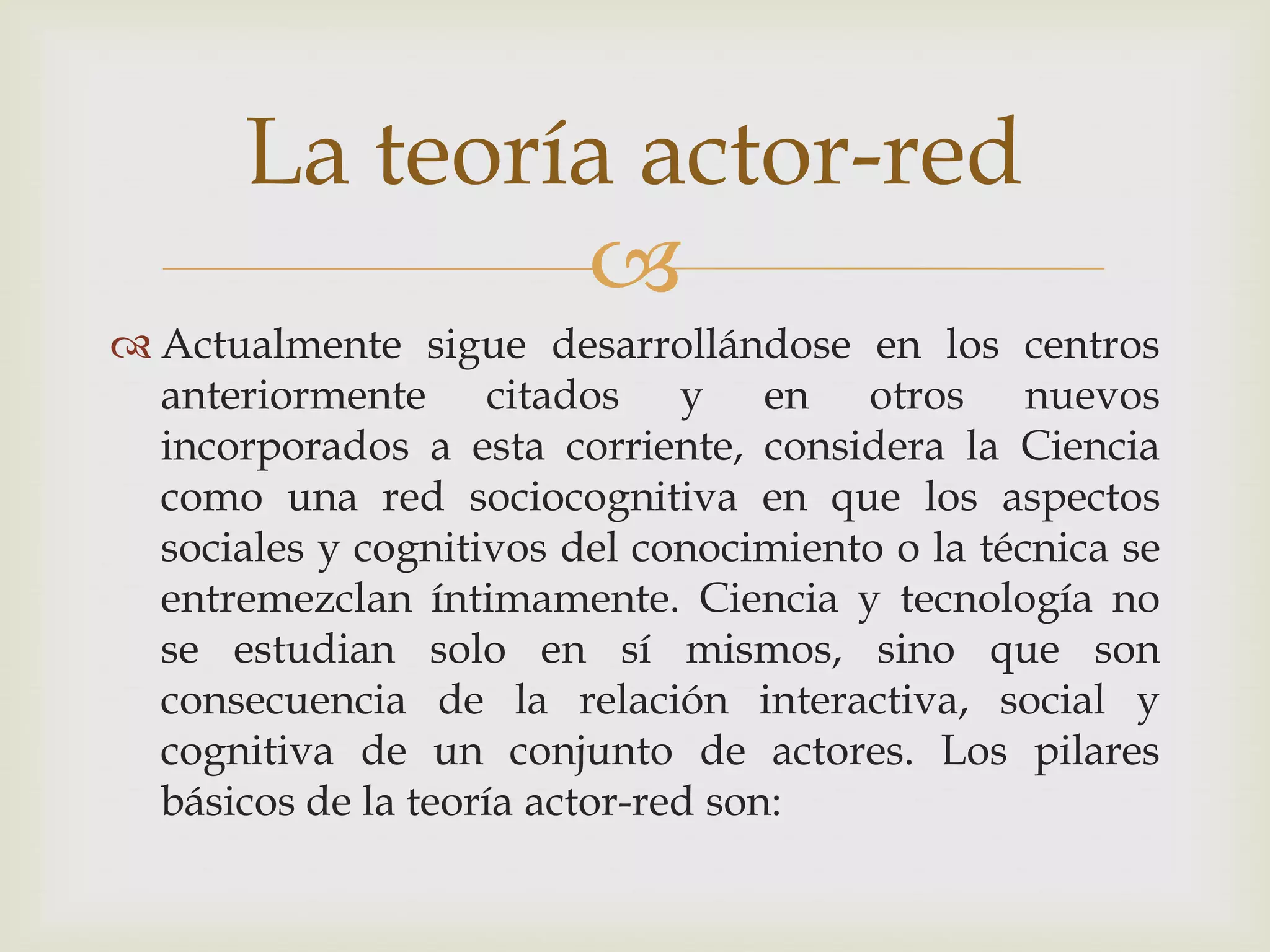 Teoria del red actor | PPTX