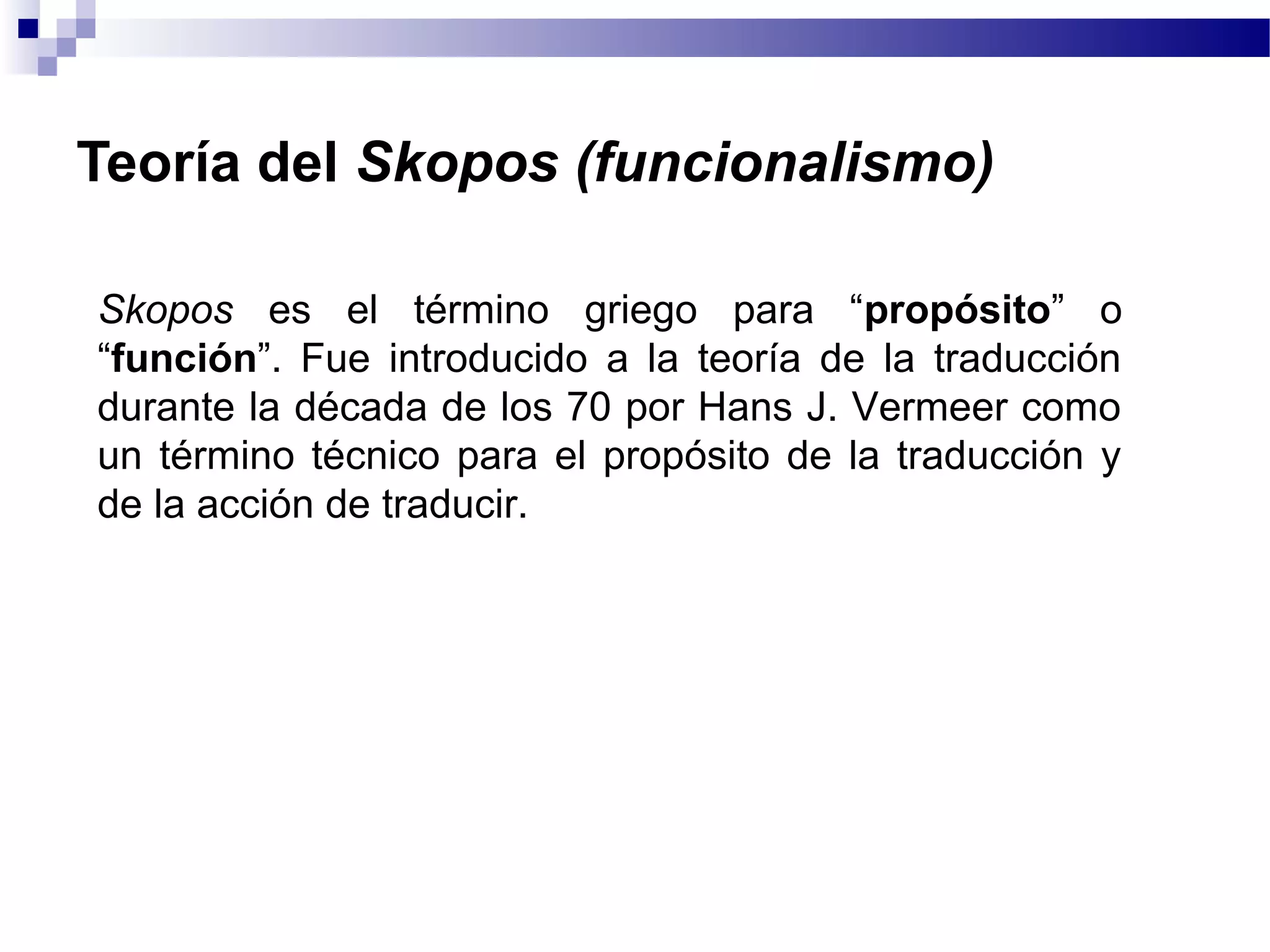 Teoria del skopos | PPT