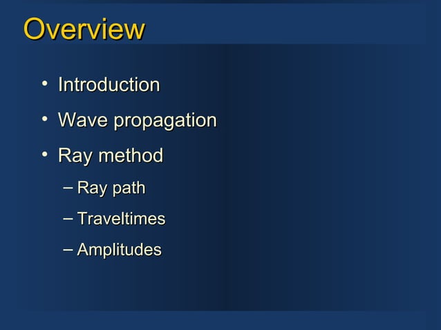 Basic Ray Theory | PPT