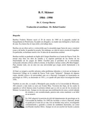 Teoria de skinner | DOCX