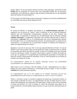 Teoria de skinner | DOCX