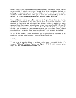 Teoria de skinner | DOCX