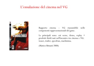 Teoria e analisi del cinema 5. Cinema e videogame | PPT