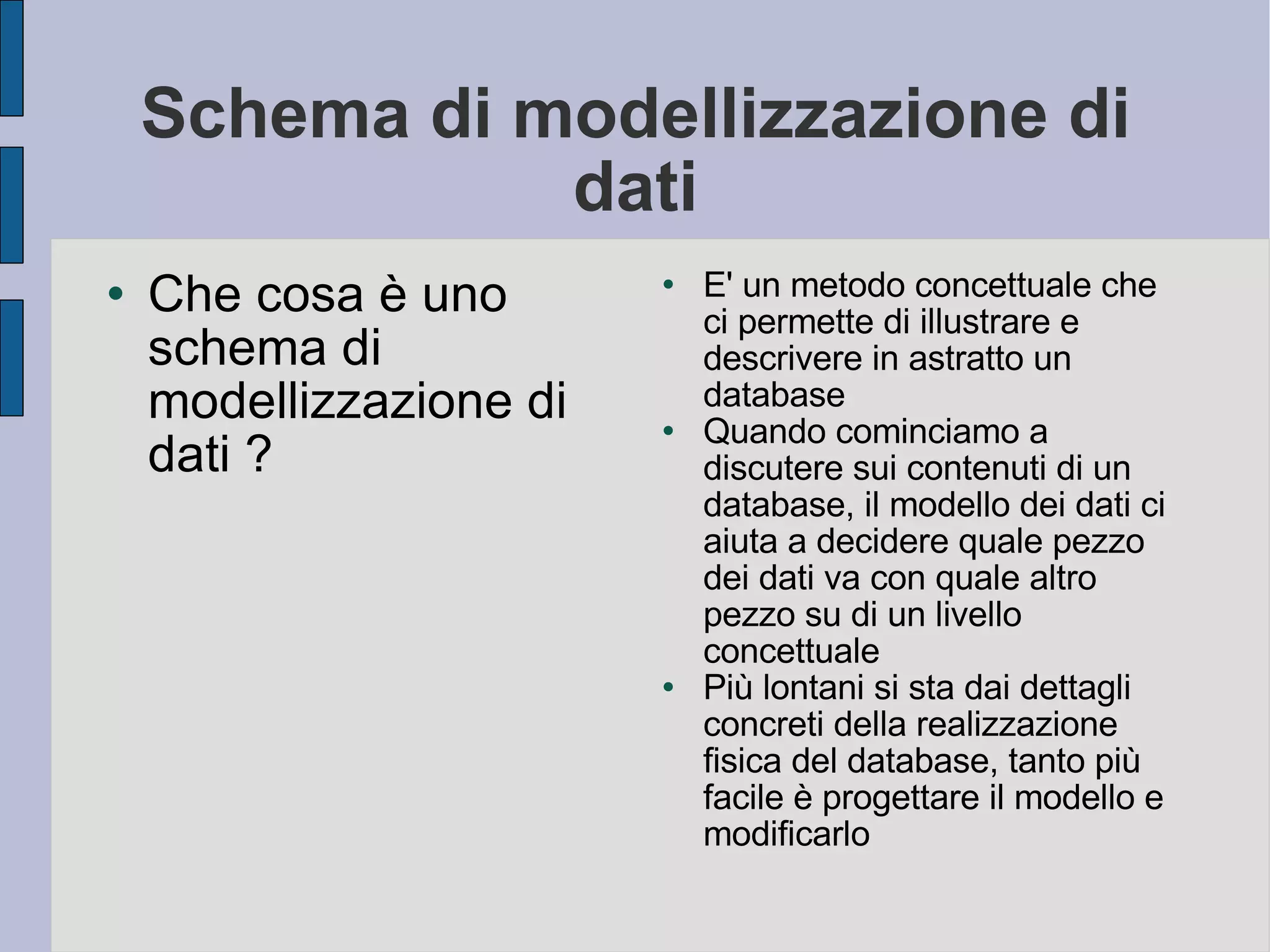 progettazione concettuale database | PPT